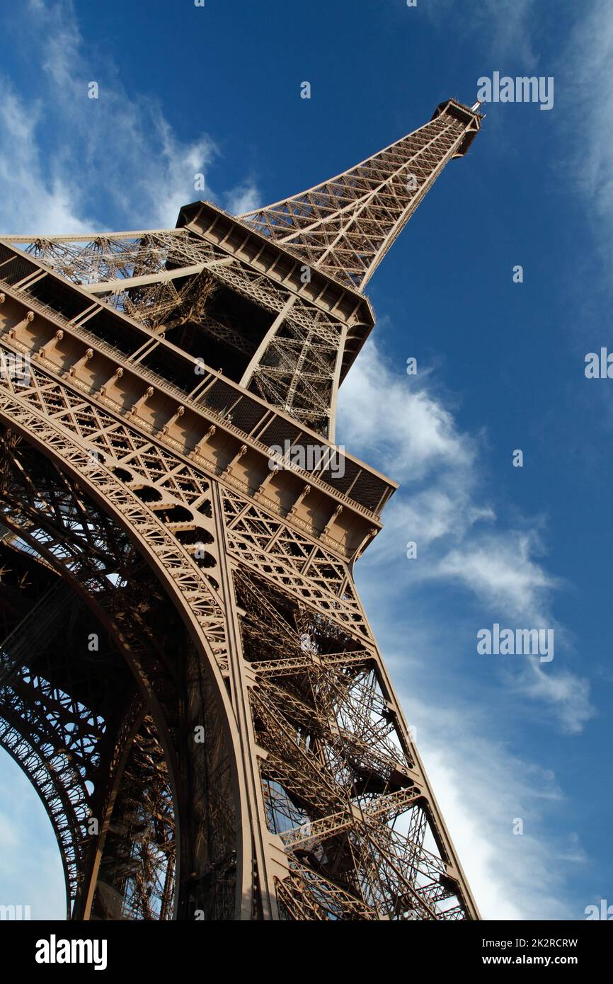 Partial view on the Eiffel tower, Paris, France Stock Photo - Alamy