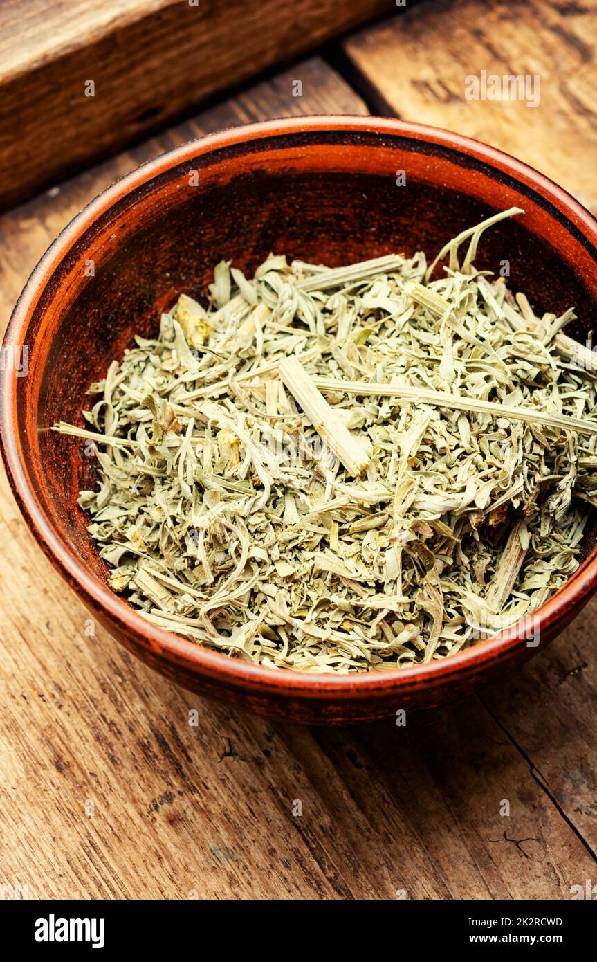 Dried wormwood medicinal Stock Photo - Alamy