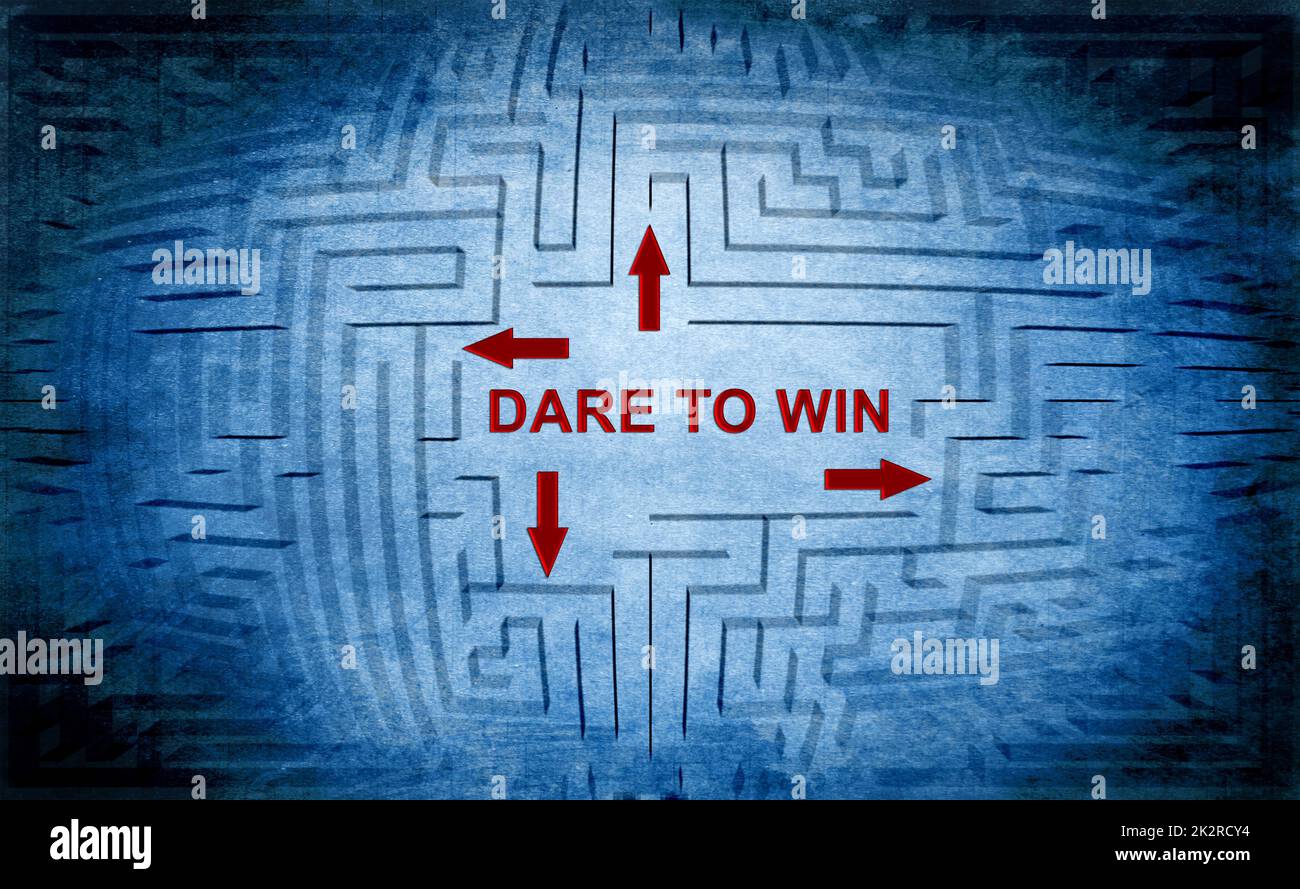 Dare to win Stock Photo - Alamy
