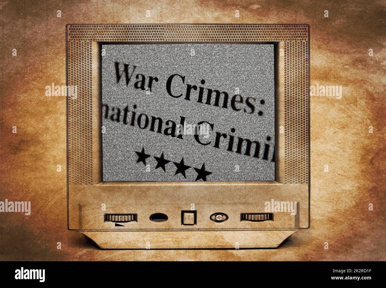 War crimes on TV screen Stock Photo - Alamy