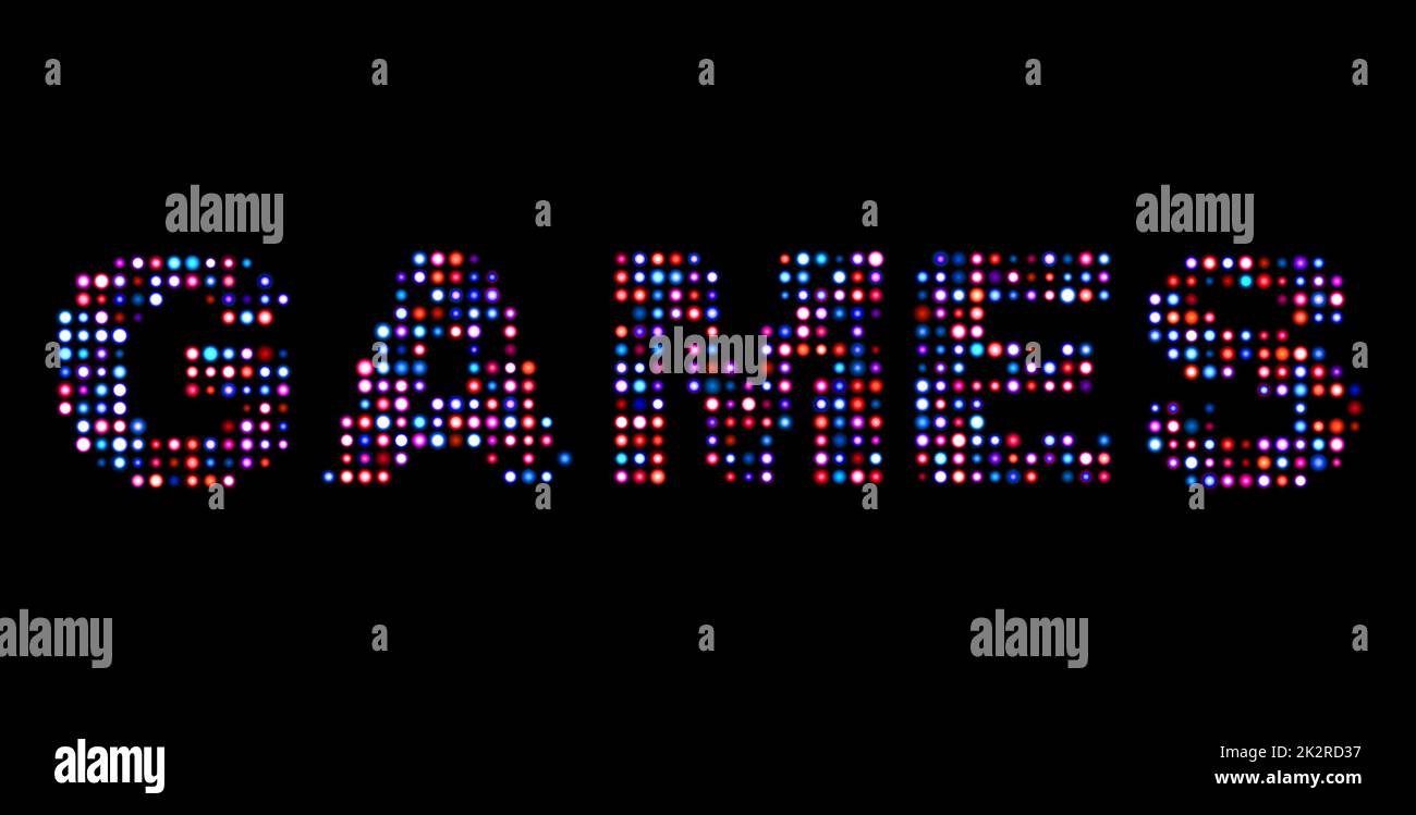 Games led sign Stock Photo - Alamy