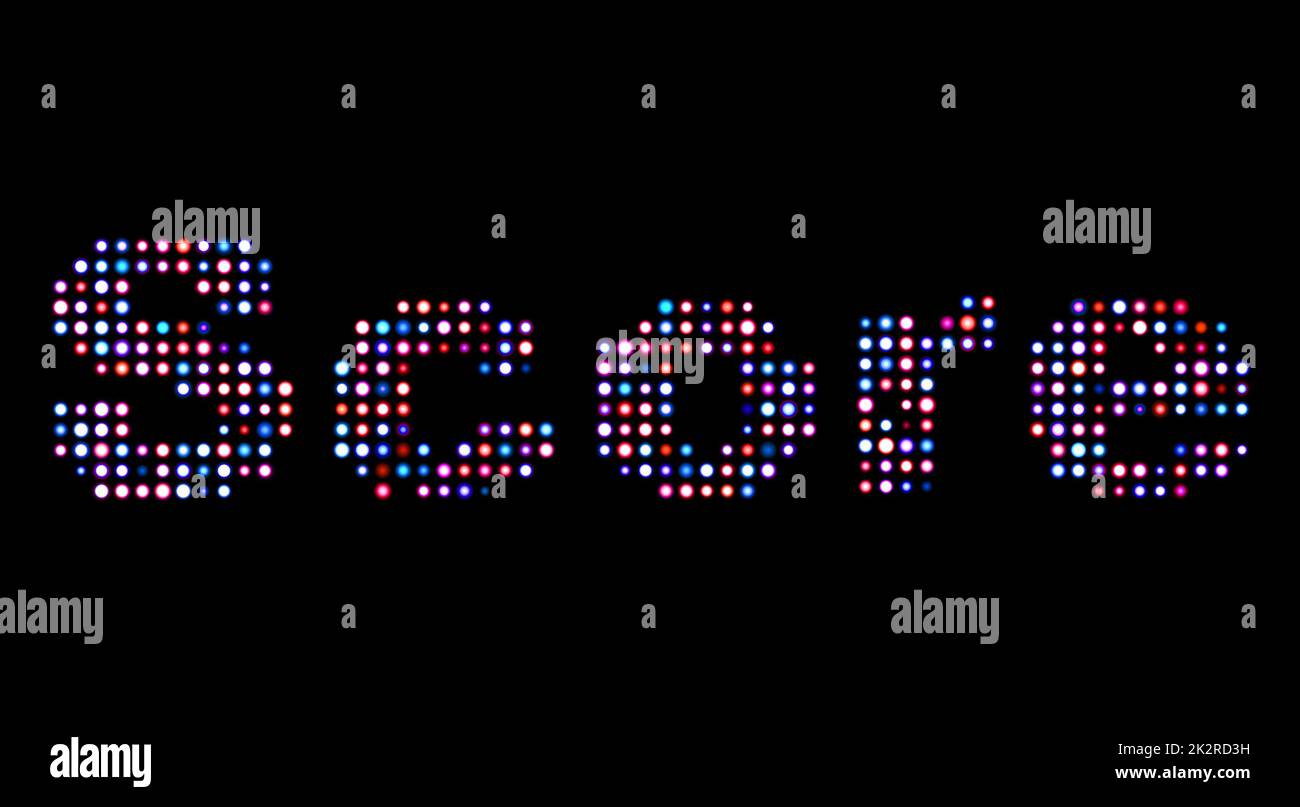 Score led sign Stock Photo - Alamy