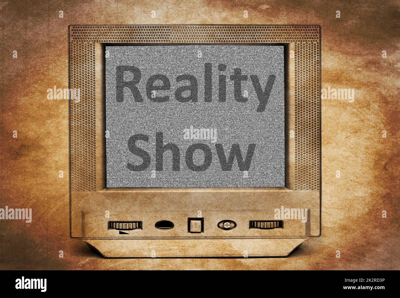 Reality show sign on TV Stock Photo - Alamy