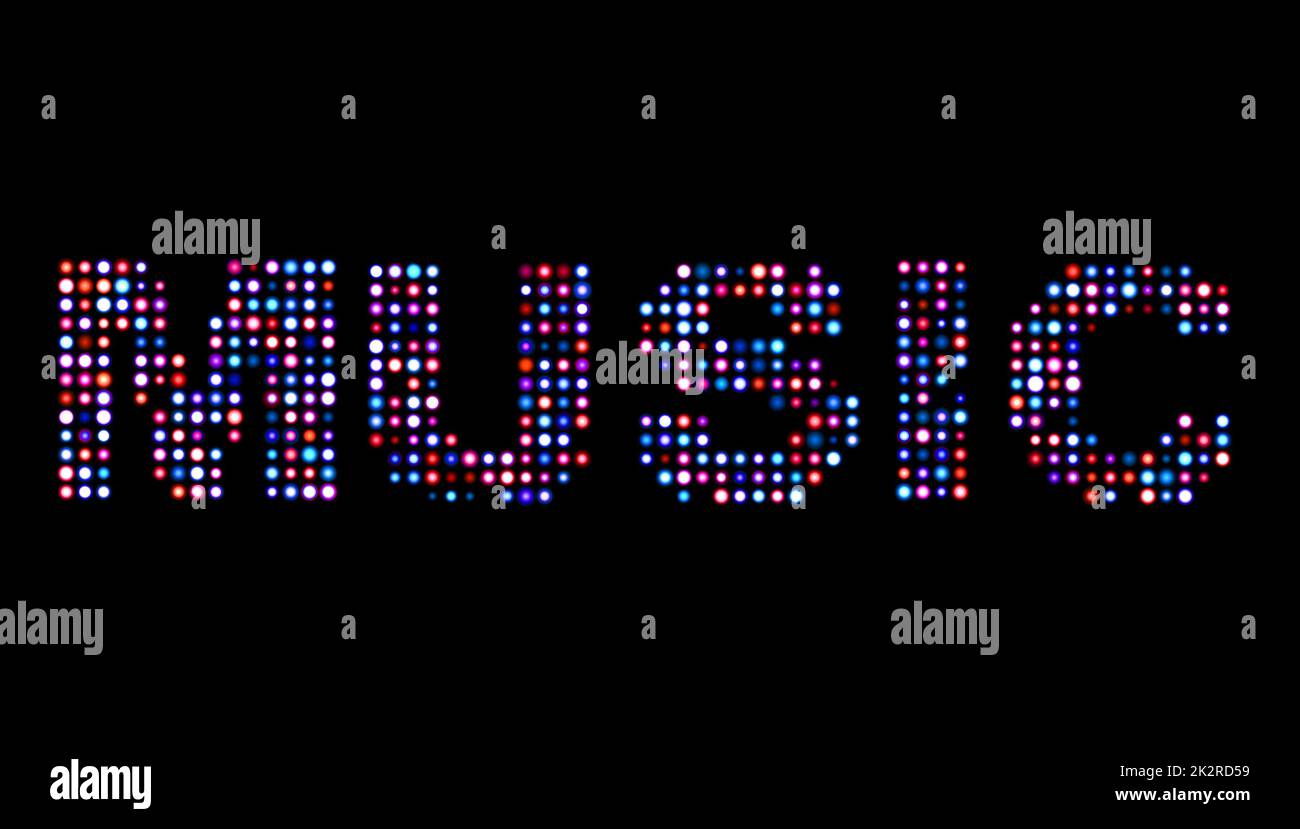 Music led sign Stock Photo - Alamy