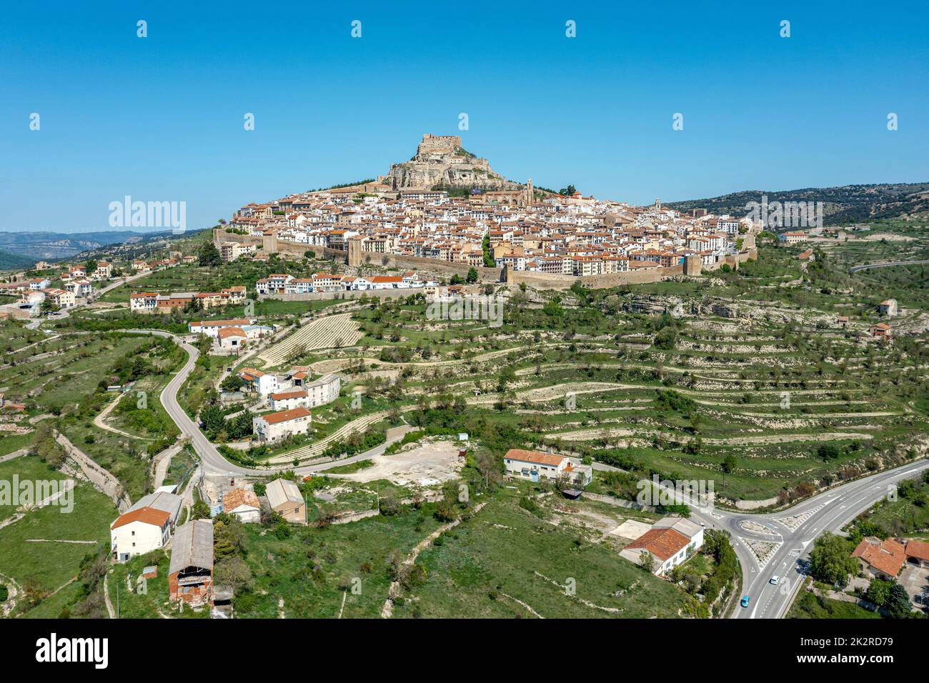A panoramic view of Morella, Maestrazgo in Valencia Stock Photo - Alamy