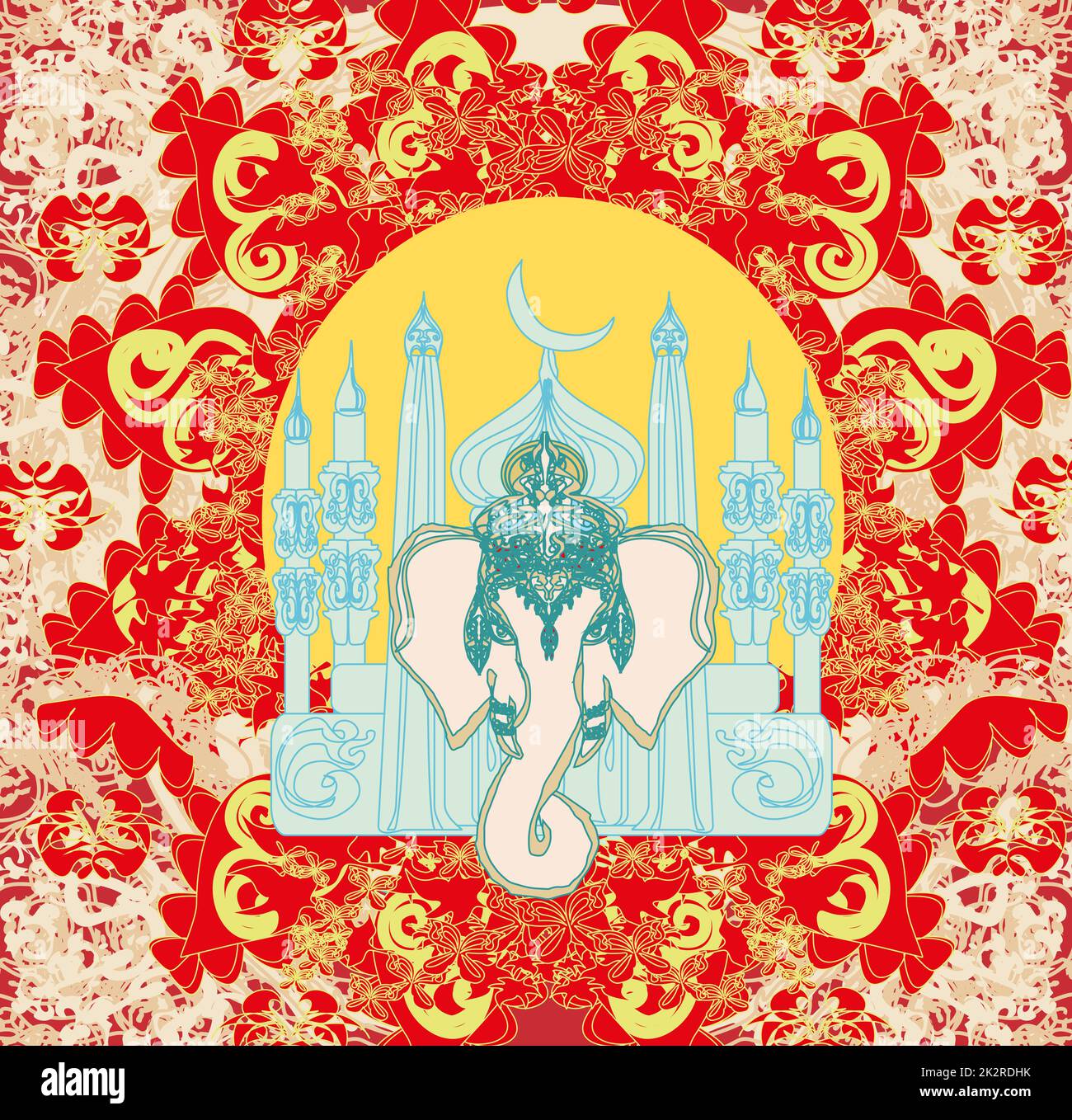Creative illustration hindu lord ganesha hi-res stock photography and ...