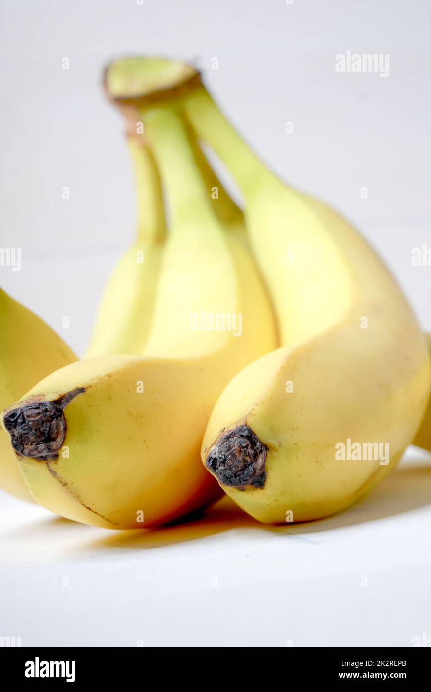 Still life and closeup of a bunch of bananas Stock Photo - Alamy