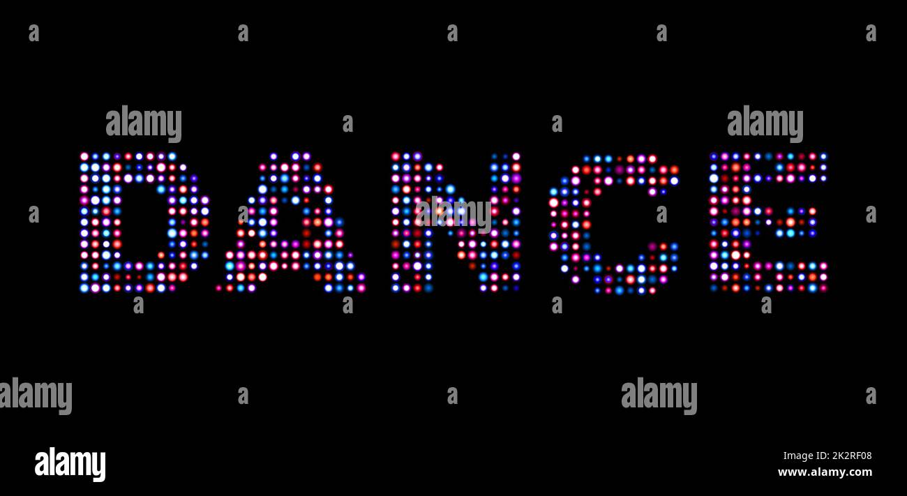 Dance led text Stock Photo - Alamy