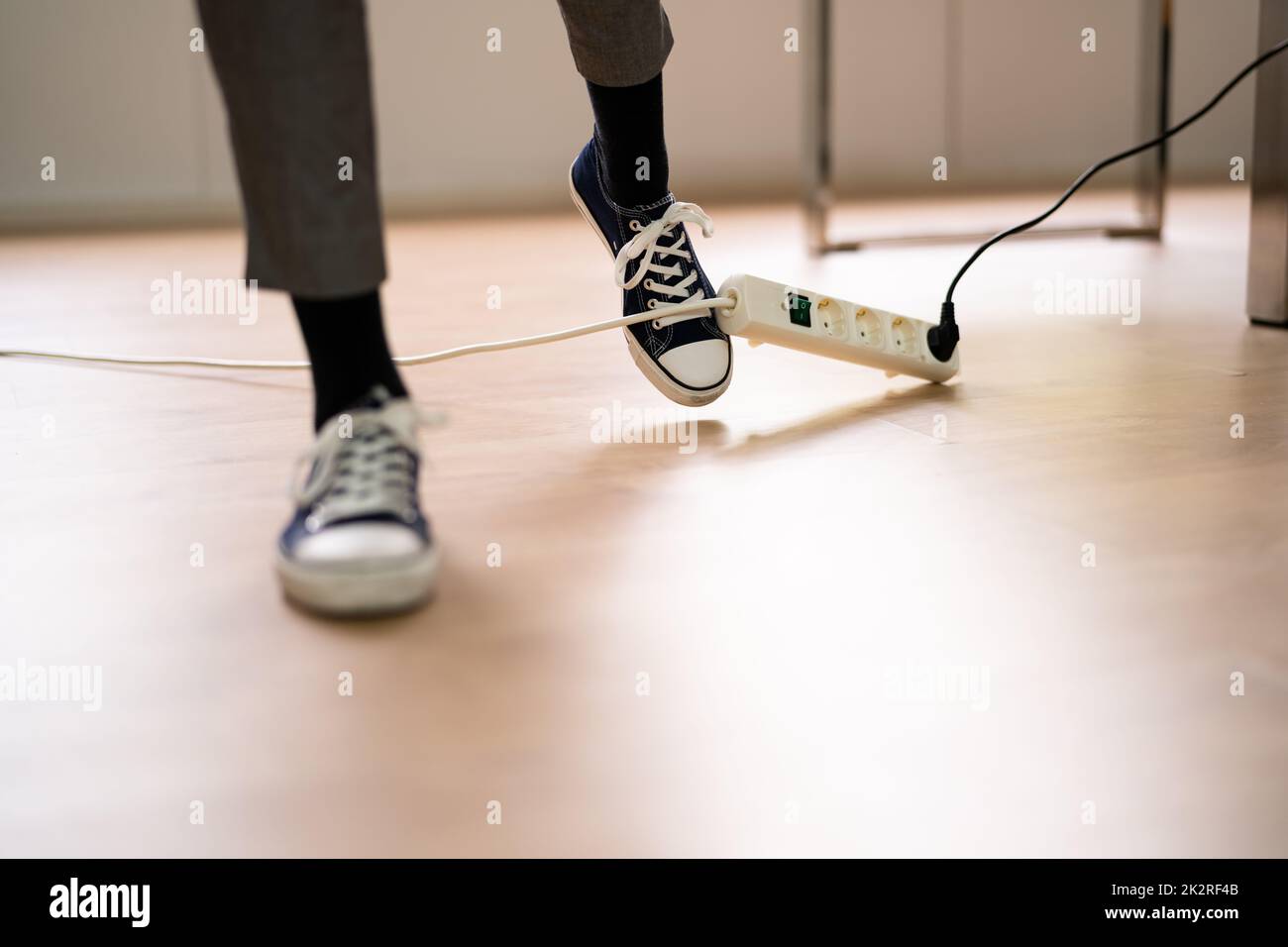 Stumble And Fall Over Wire Stock Photo - Alamy