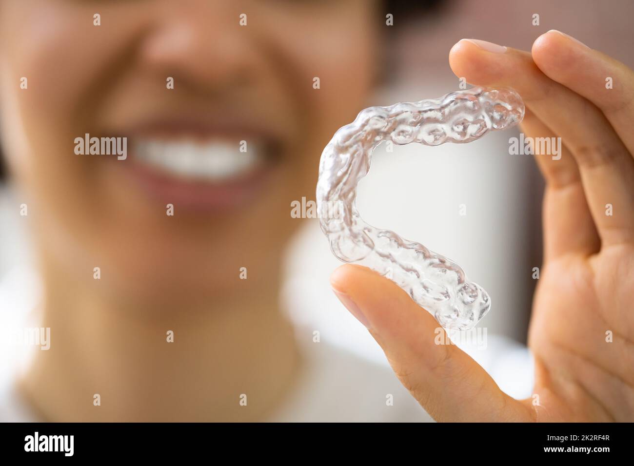 Clear Aligner Dental Night Guard Stock Photo - Alamy