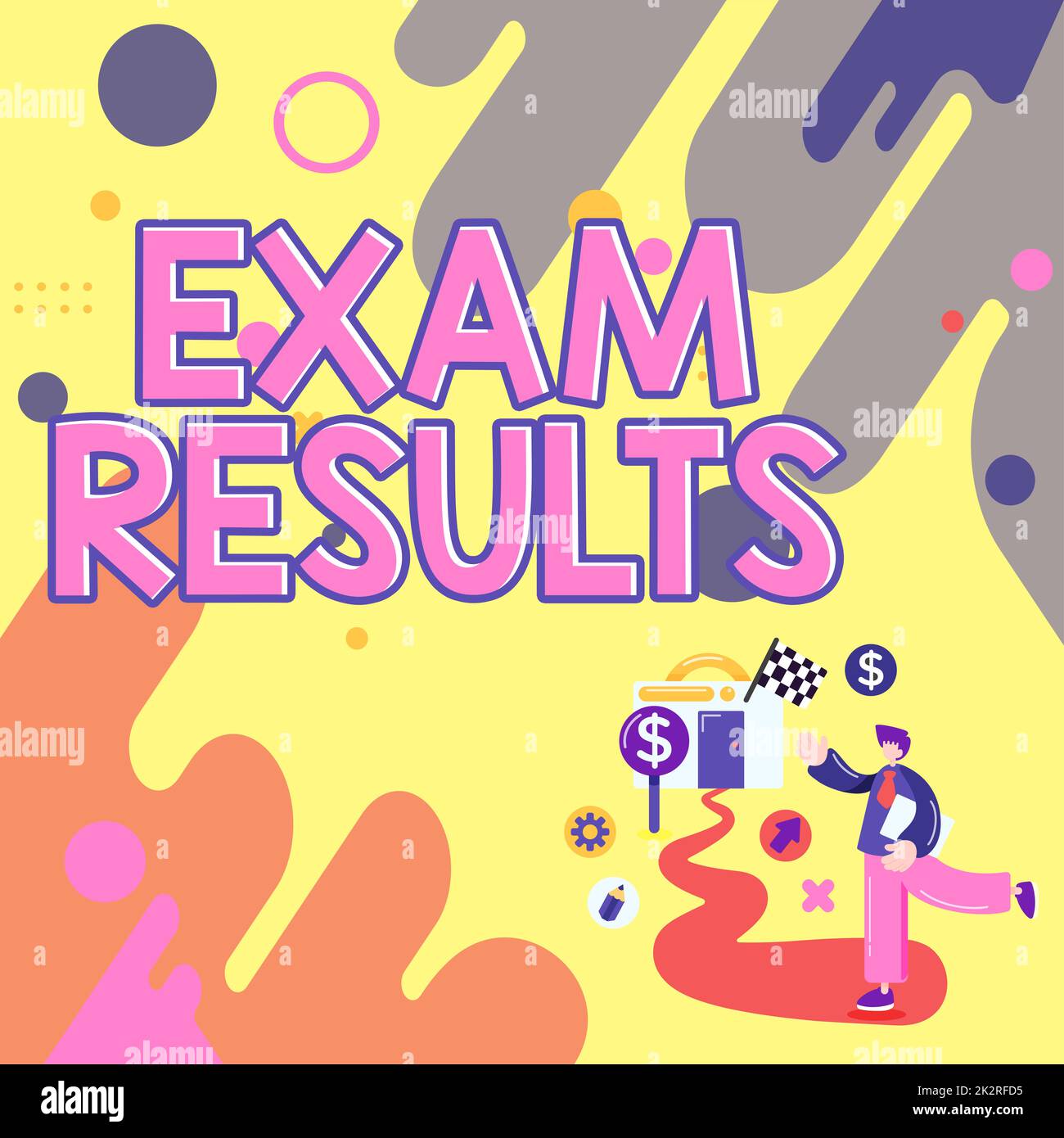 Hand writing sign Exam Results. Concept meaning An outcome of a formal ...