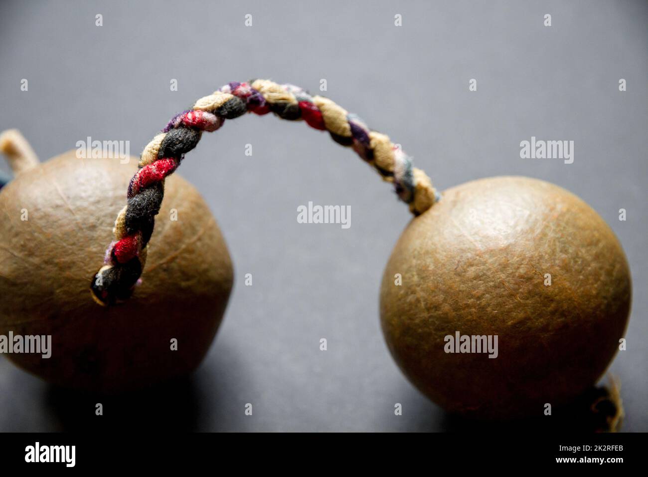 Traditional thelevi gourg, or aslatua, kasskass on black background ...