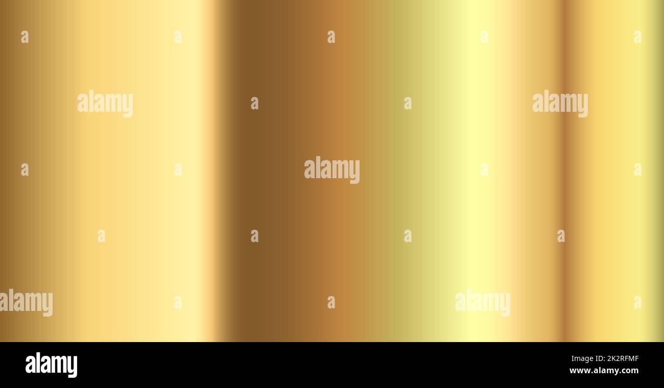 Gold metal plating industry panoramic metal texture with glare - Vector ...