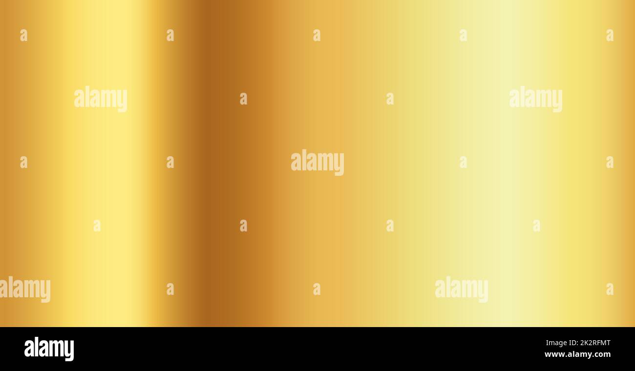 Gold metal plating industry panoramic metal texture with glare - Vector ...