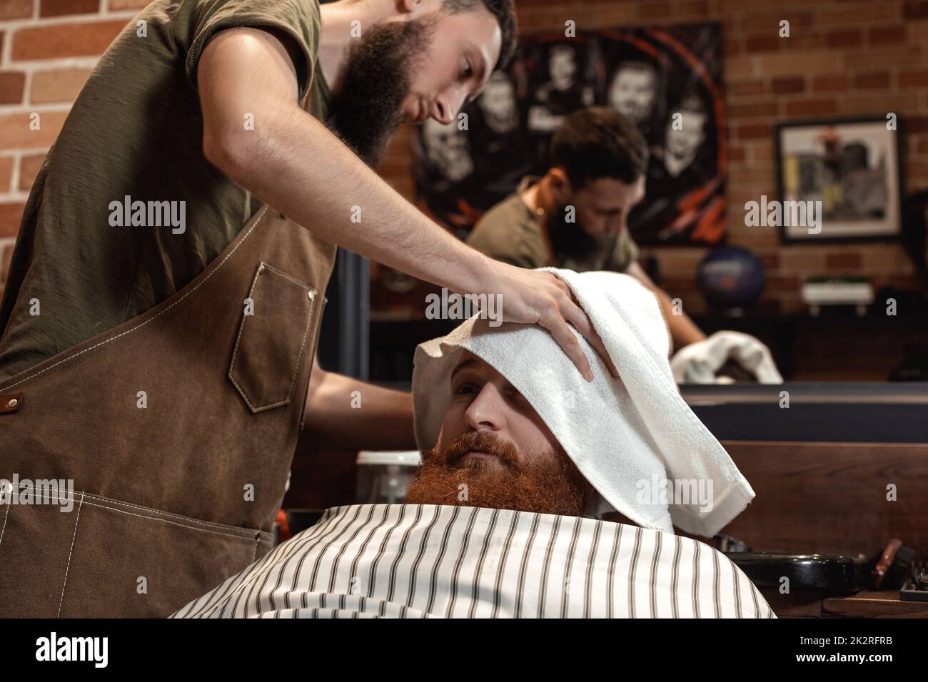 Barber bearded man barbershop hi-res stock photography and images - Alamy
