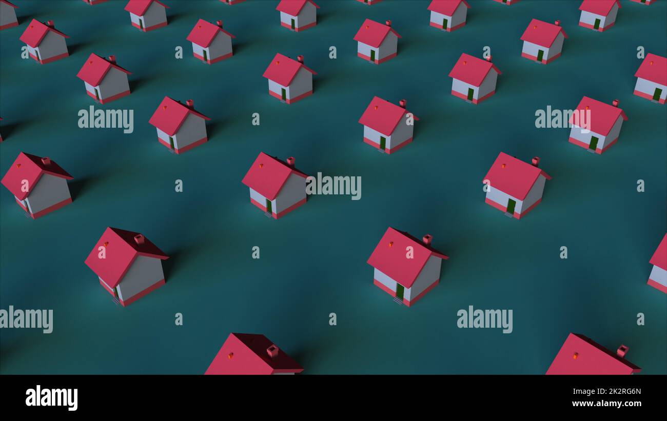 3d illustration rows blue hi-res stock photography and images - Alamy