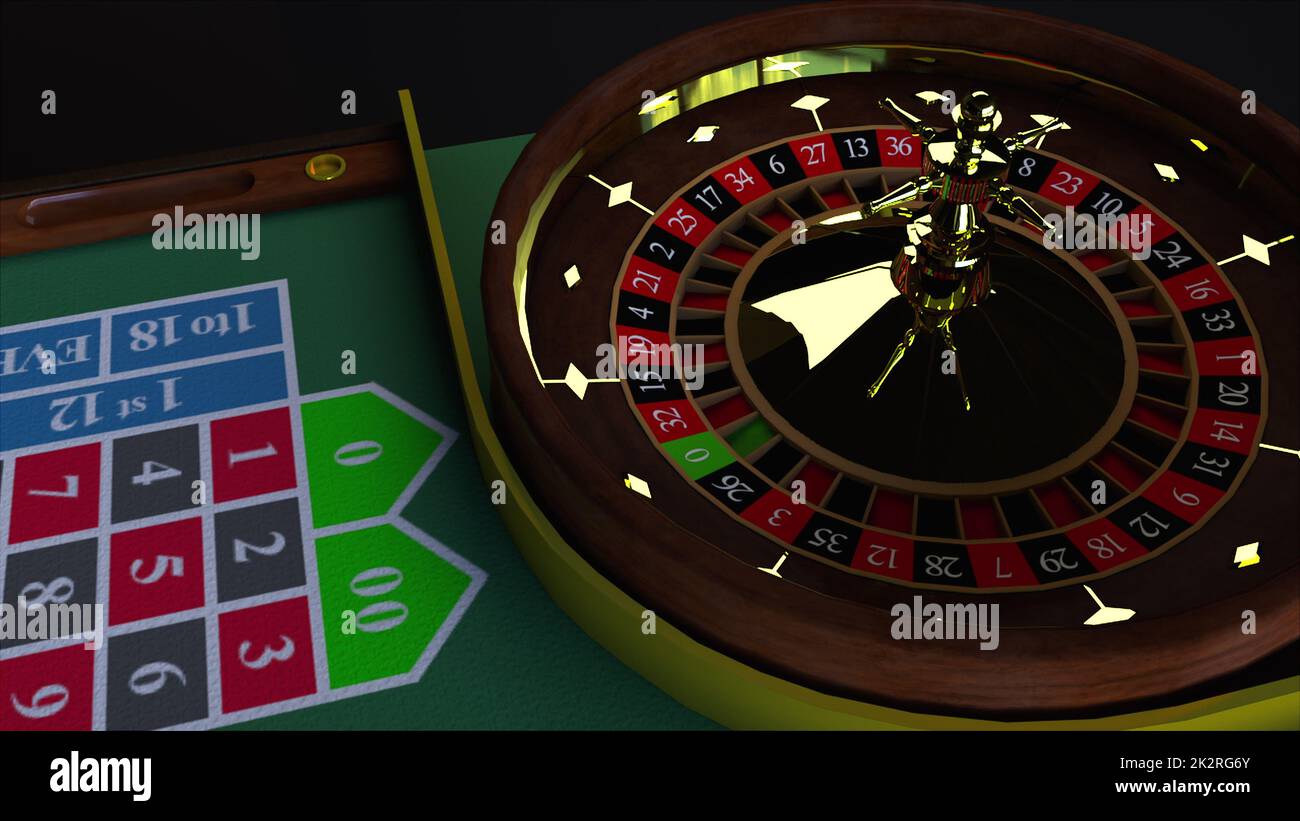 Casino roulette wheel Stock Photo - Alamy