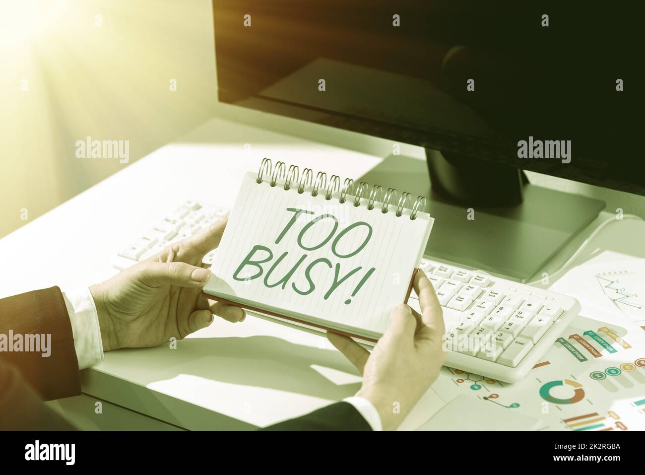 Text showing inspiration Too Busy. Business showcase No time to relax ...