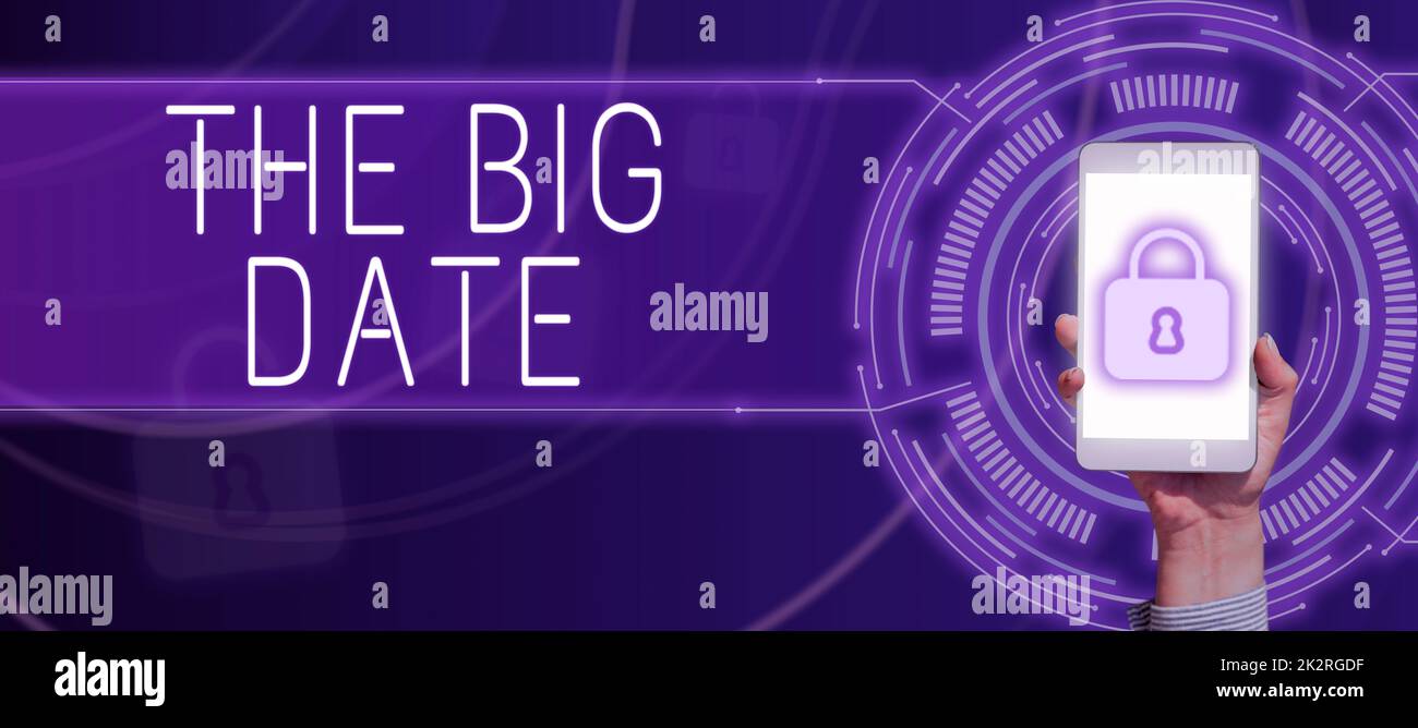 Conceptual display The Big Date. Word Written on Important day for a ...