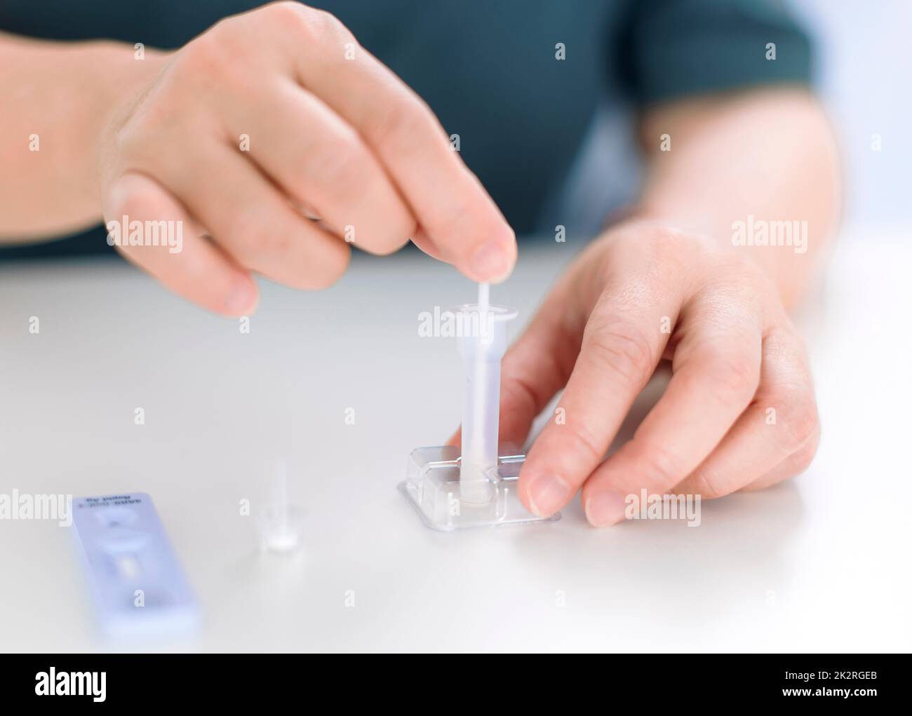 Closeup Coronavirus COVID-19 Antigen Virus Self Test Kit Stock Photo ...