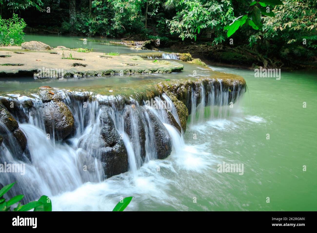 Waterfalls in small nature in the forests of Thailand Stock Photo - Alamy