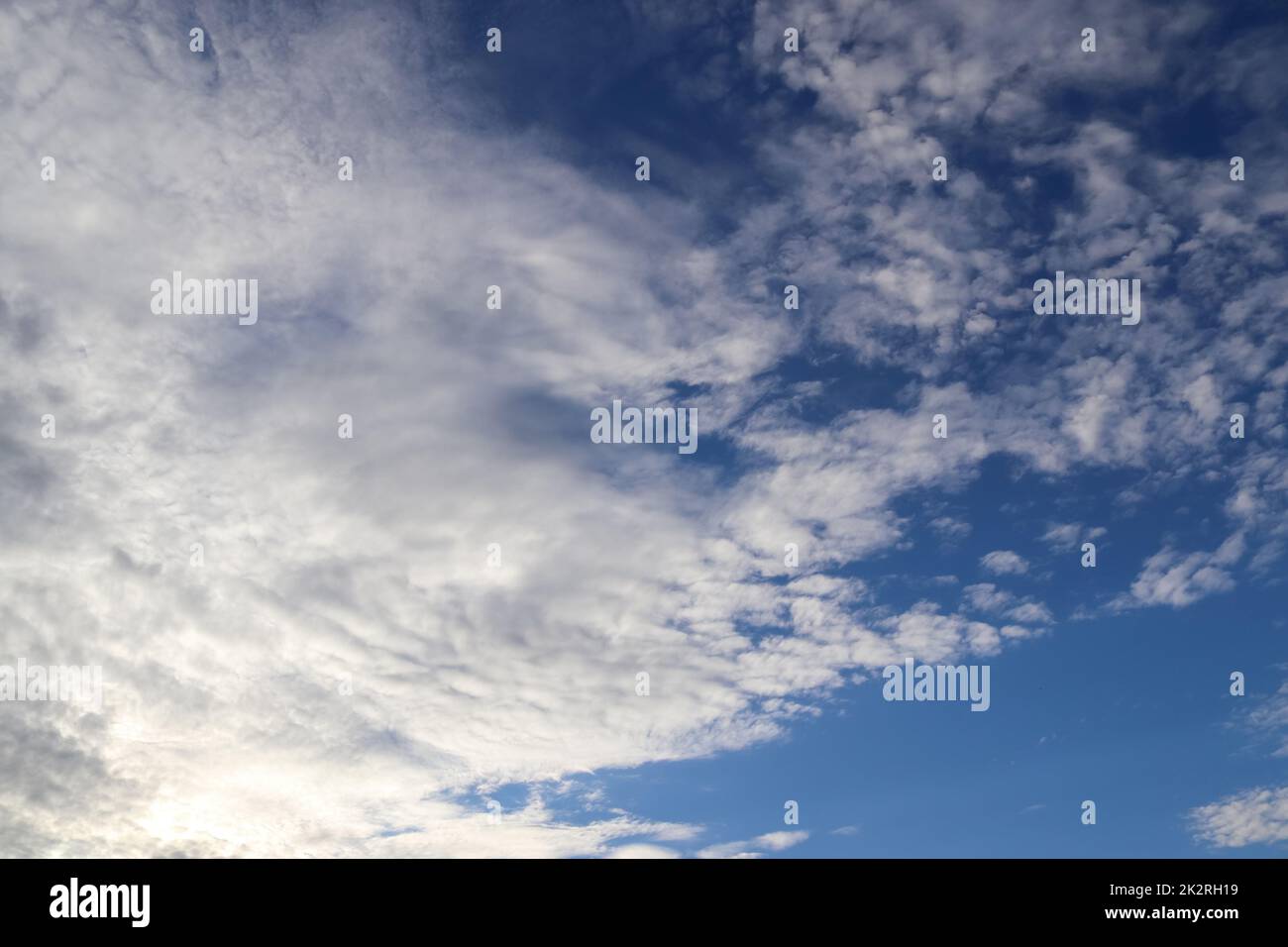 Beautiful bright deep blue summer sky white clouds hi-res stock ...