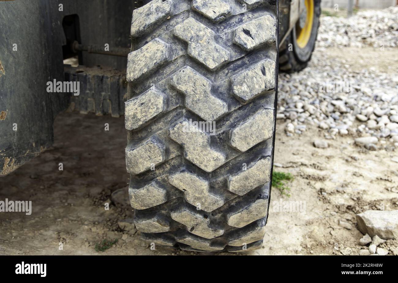 Tractor wheel detail Stock Photo - Alamy