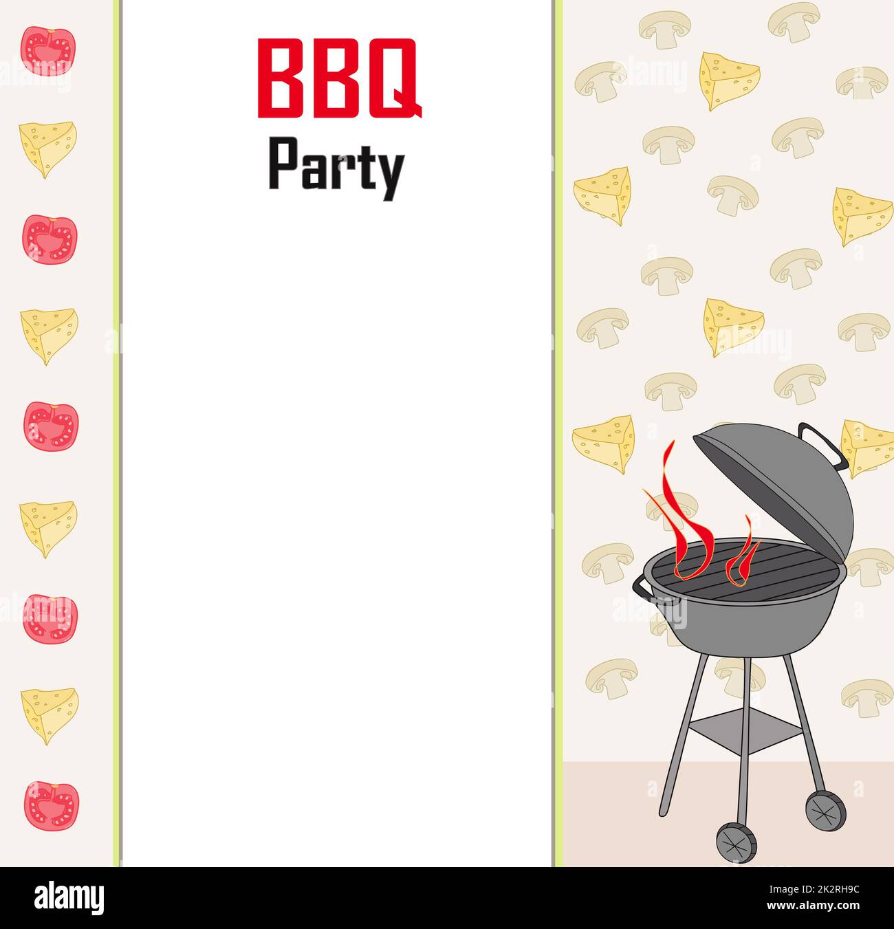 Barbecue Party menu card Invitation Stock Photo - Alamy