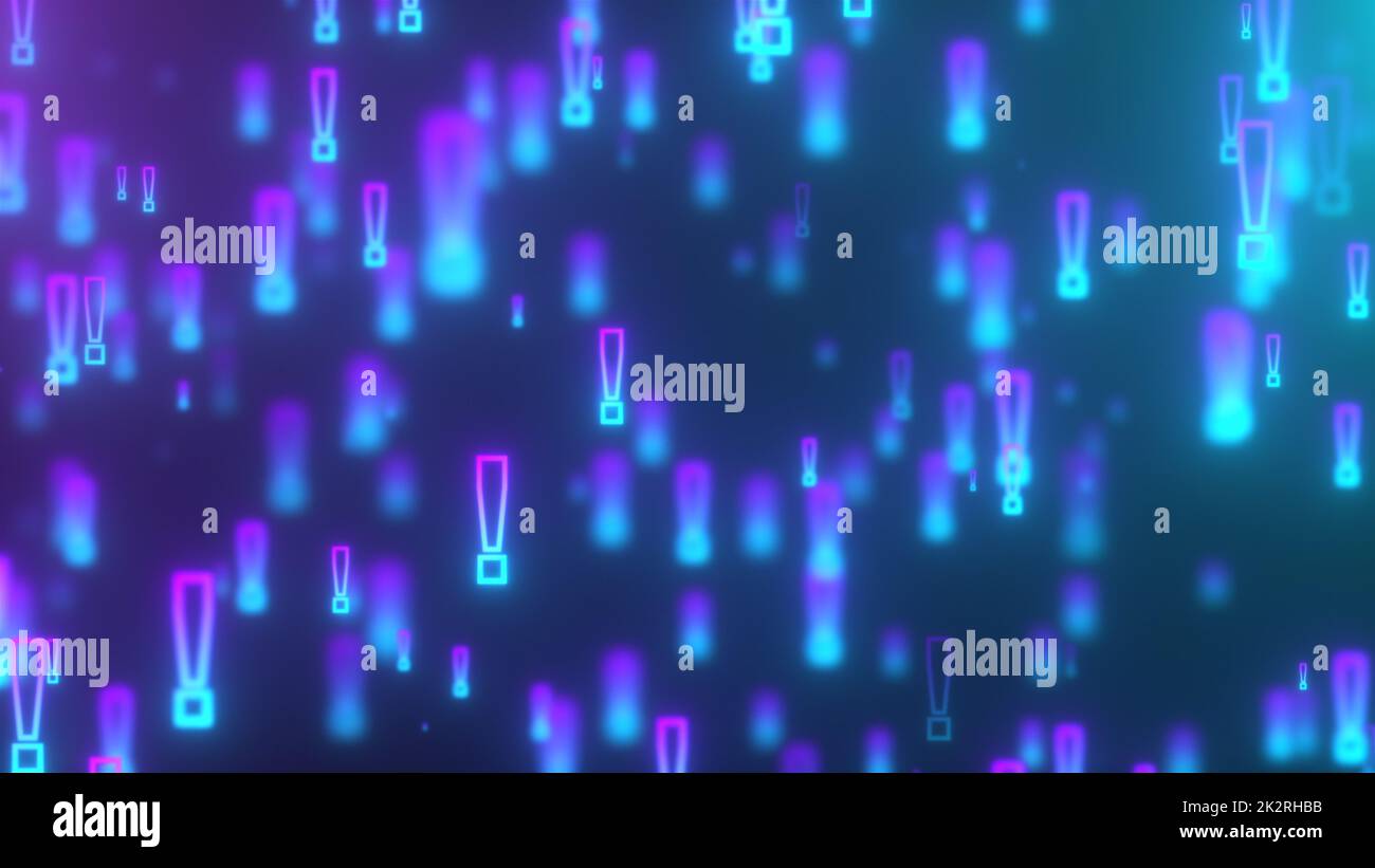 Glowing exclamation marks Stock Photo - Alamy