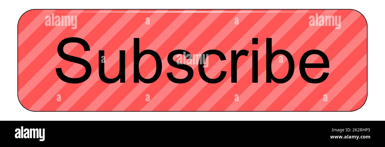 Subscribe Button pastel red on white background â€“ illustration Stock ...
