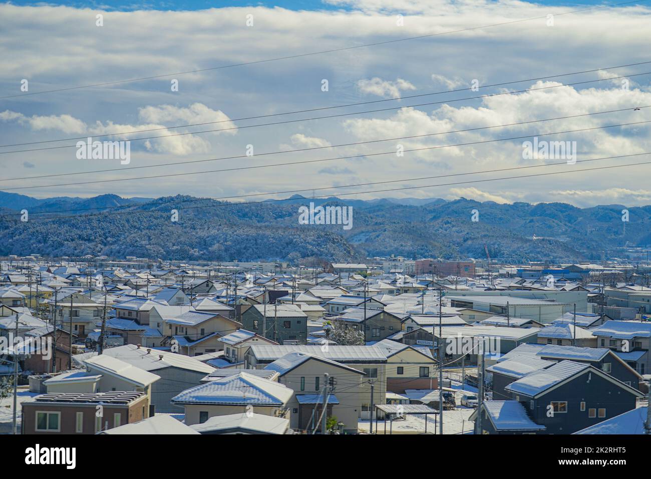Image of the city of Fukushima covered with snow Stock Photo - Alamy