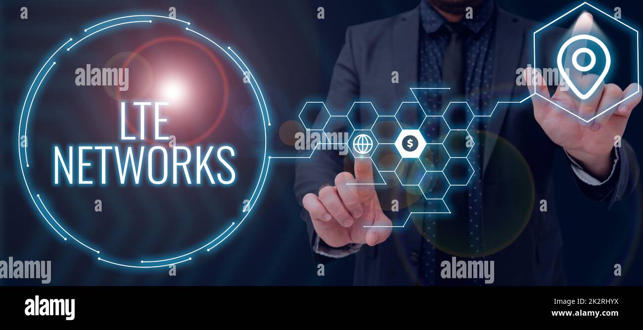Text caption presenting Lte Networks. Word for Fastest network ...