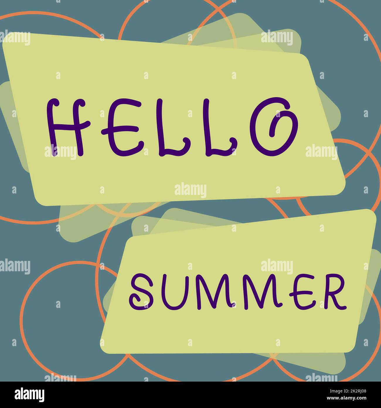 Hand writing sign Hello Summer. Business approach Welcoming the warmest ...