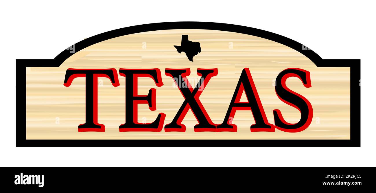 Texas Wood Sign Stock Photo - Alamy