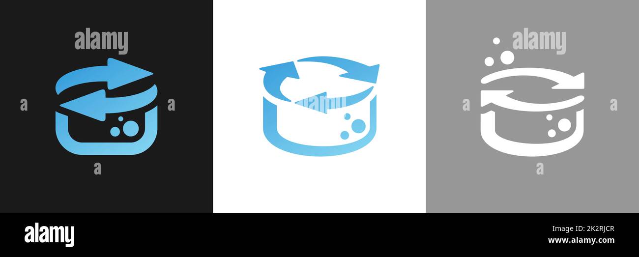 Recycle logo or icon template vector design Stock Photo - Alamy