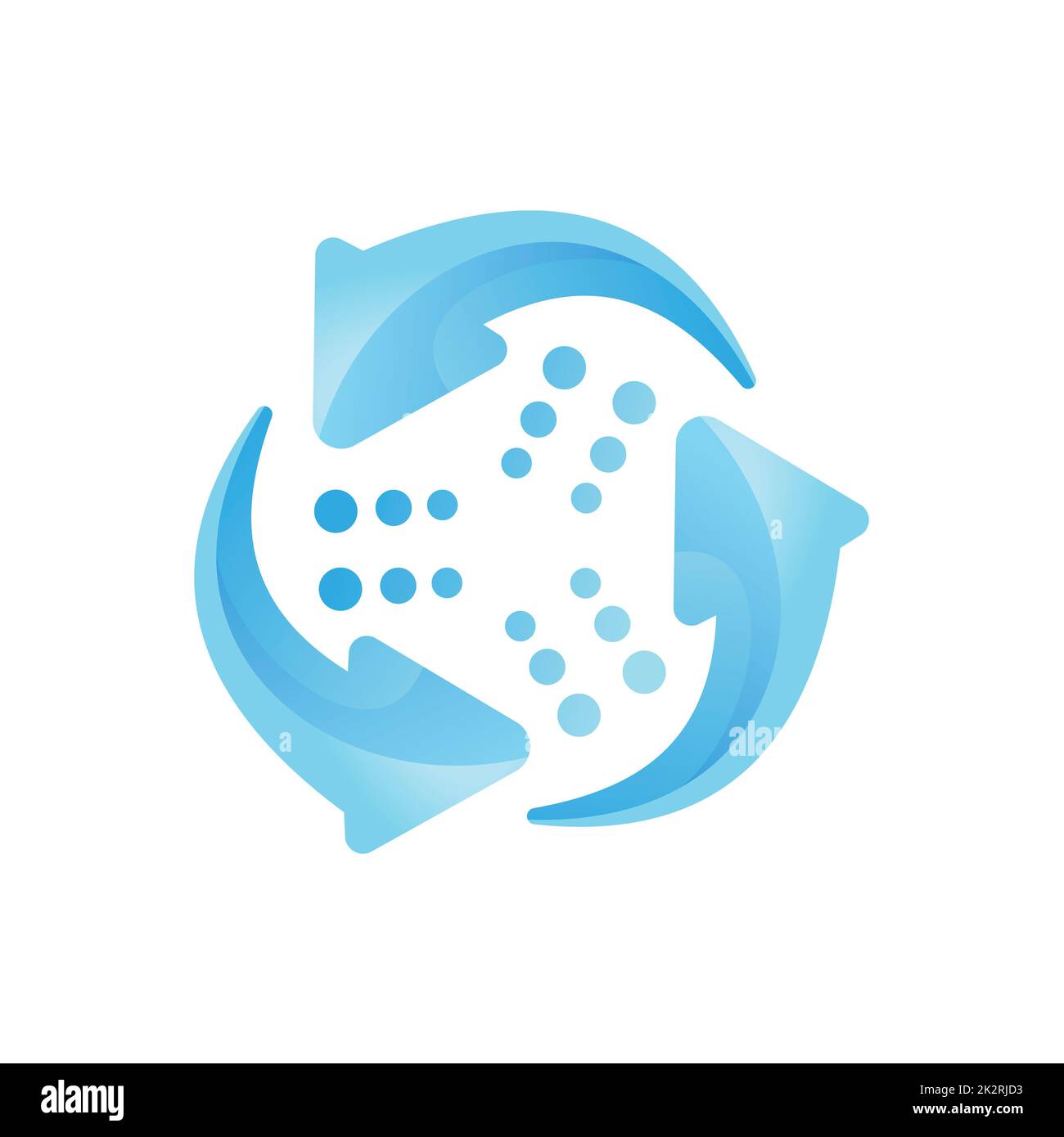 Recycle logo or icon template vector design Stock Photo - Alamy