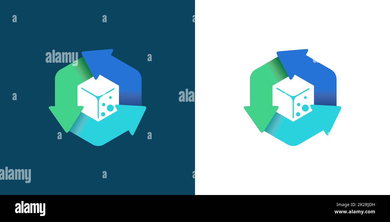 Recycle logo or icon template vector design Stock Photo - Alamy