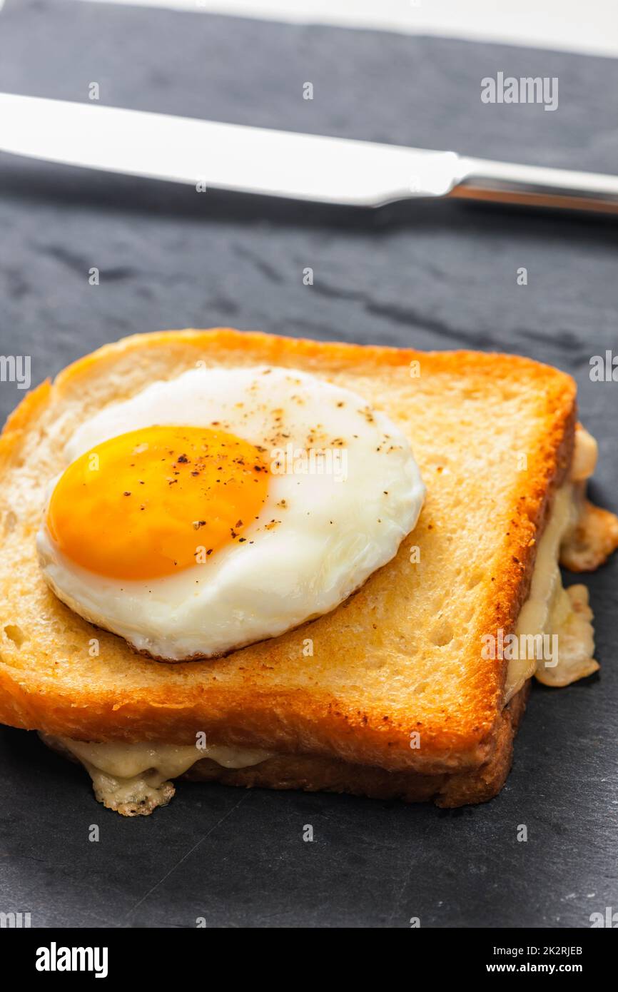 Egg cheese toast hi-res stock photography and images - Alamy