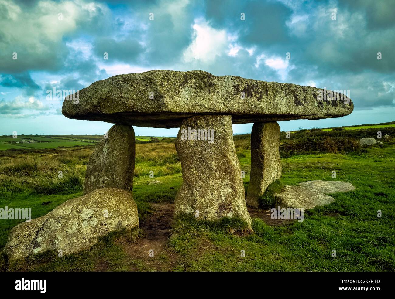Lanyon Quoit - dolmen in Cornwall, England, United Kingdom Stock Photo ...