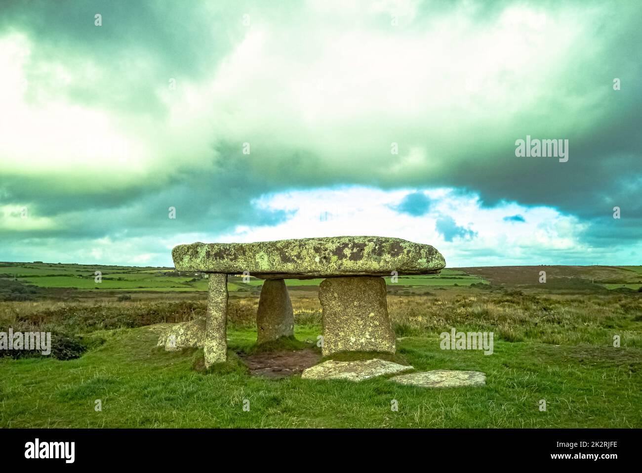 Lanyon Quoit - dolmen in Cornwall, England, United Kingdom Stock Photo ...