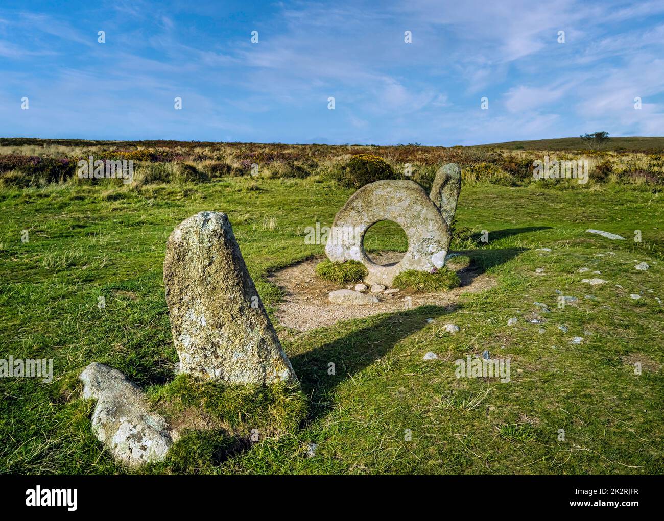 Men-an-Tol known as Men an Toll or Crick Stone - small formation of ...