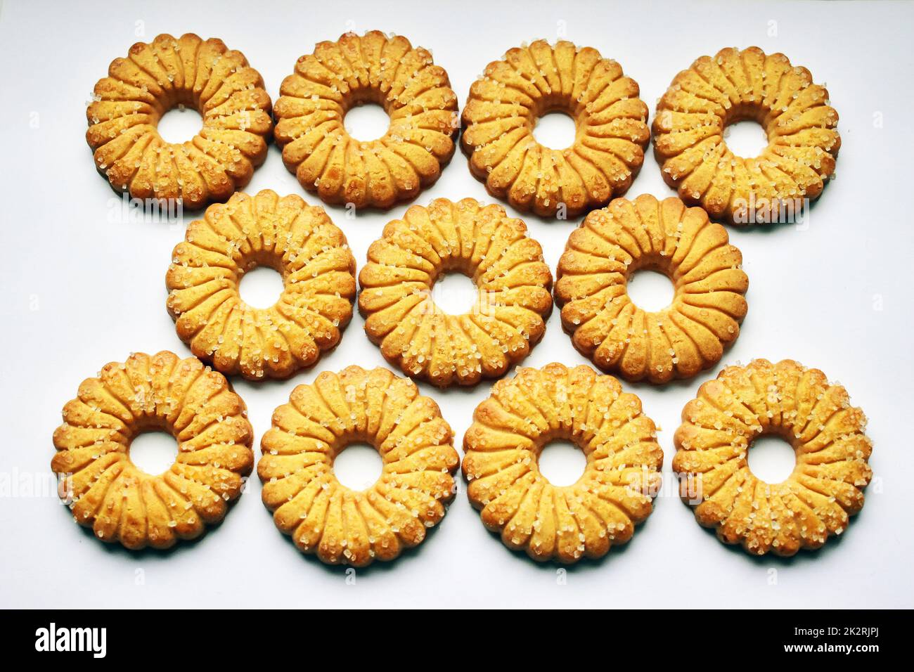 wheat dessert cookies on a white background Stock Photo - Alamy