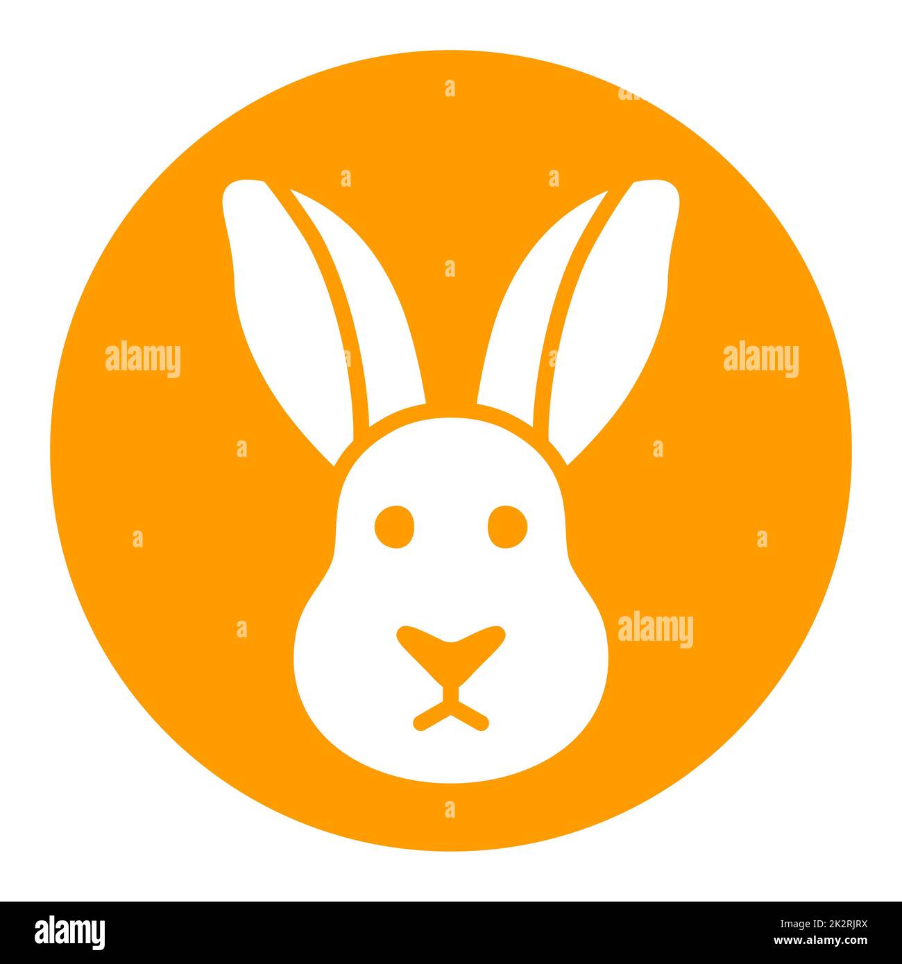 Rabbit glyph icon. Farm animal vector illustration Stock Photo - Alamy