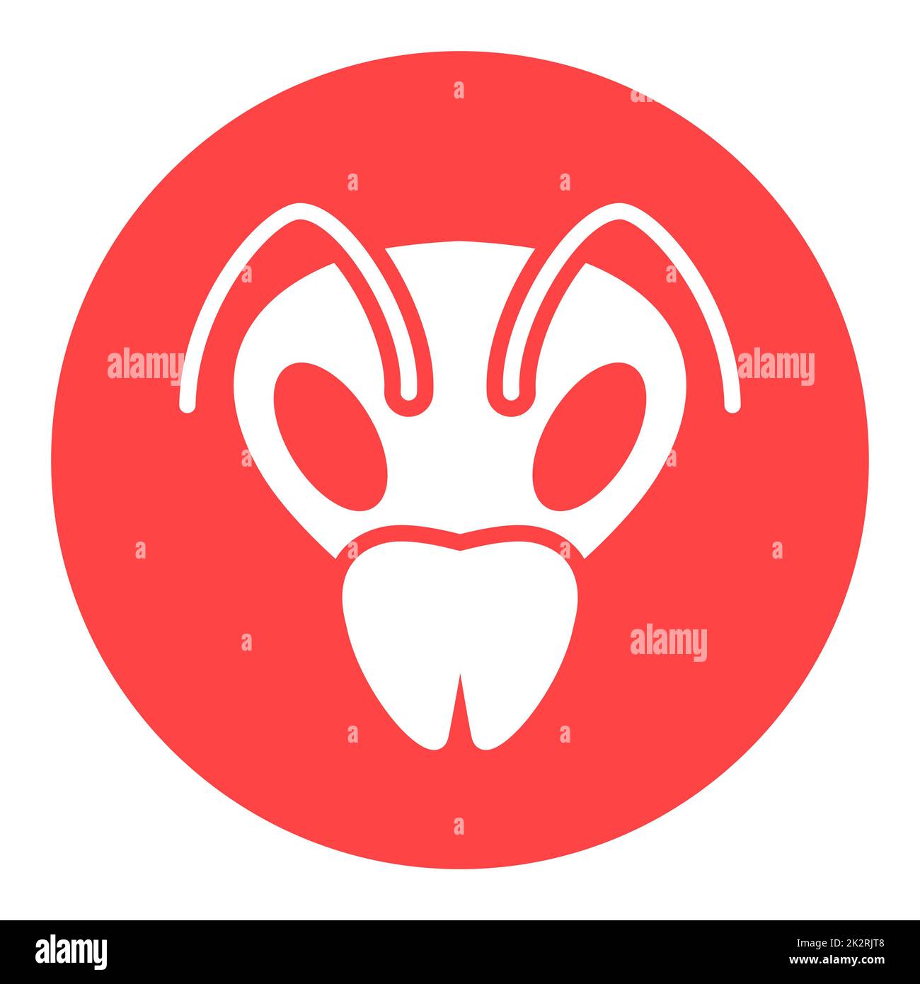 Bee glyph icon. Animal head vector symbol Stock Photo - Alamy