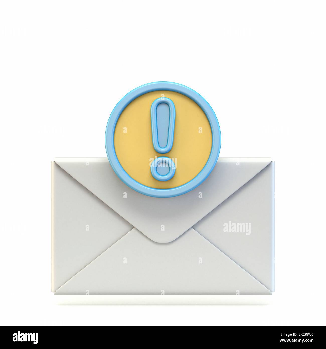 Alert mail icon Cut Out Stock Images & Pictures - Alamy