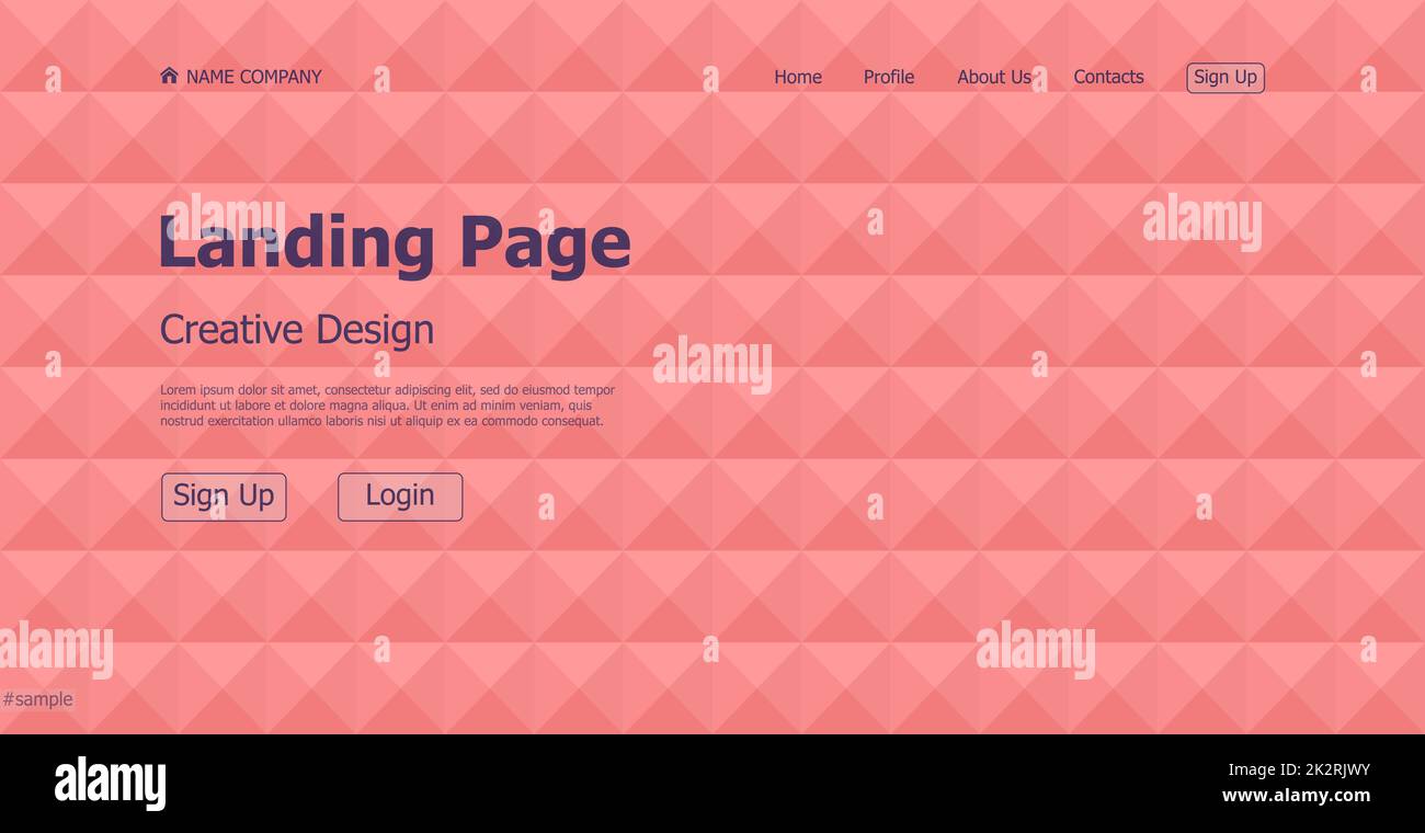 Home page landing page red geometric template landing business page ... Home page landing page red geometric template landing business page ...