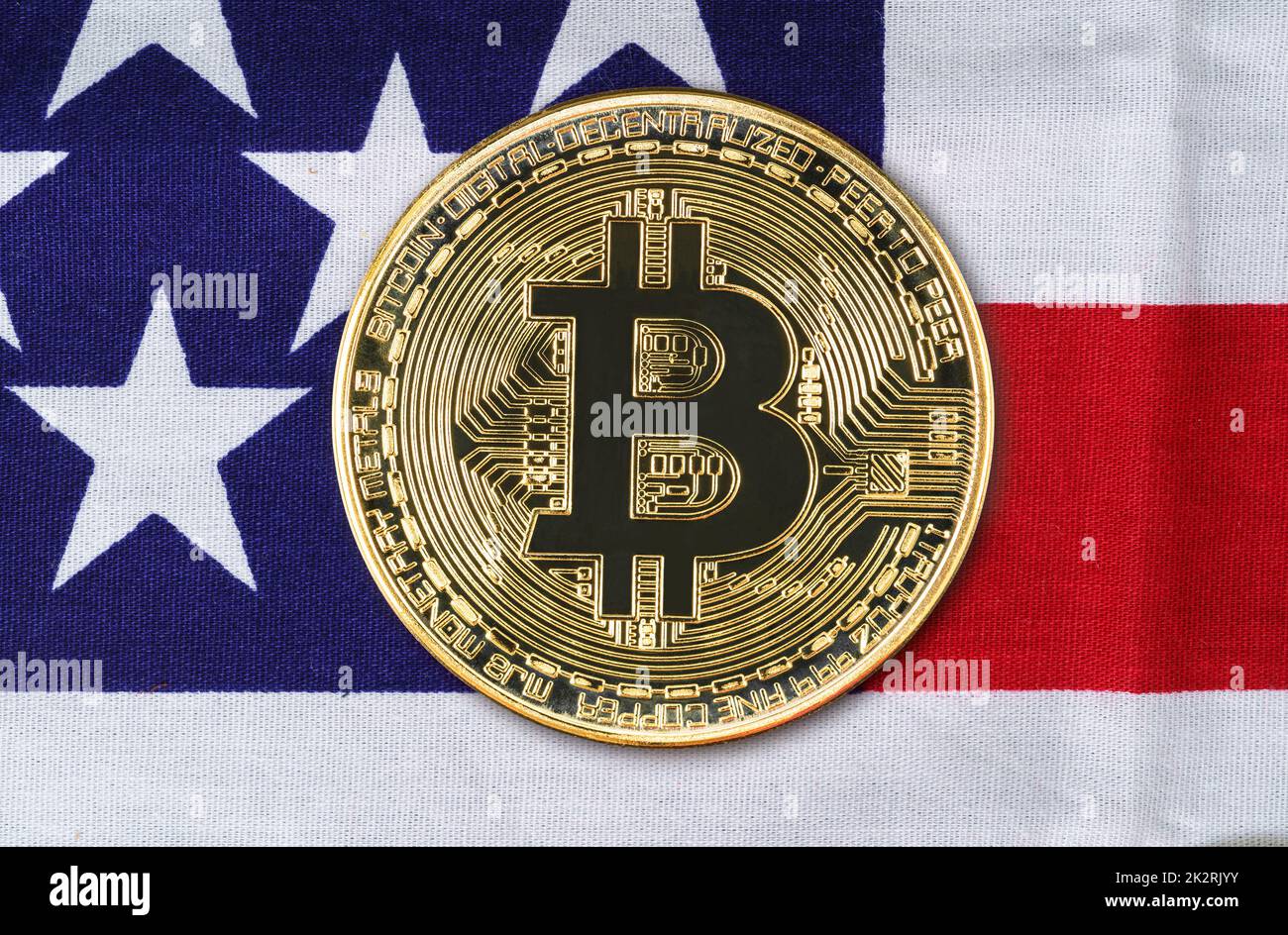 American flag bitcoin usa flag hi-res stock photography and images - Alamy