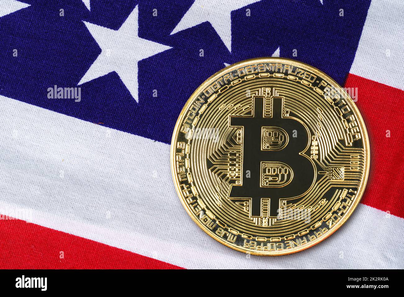 American flag bitcoin usa flag hi-res stock photography and images - Alamy