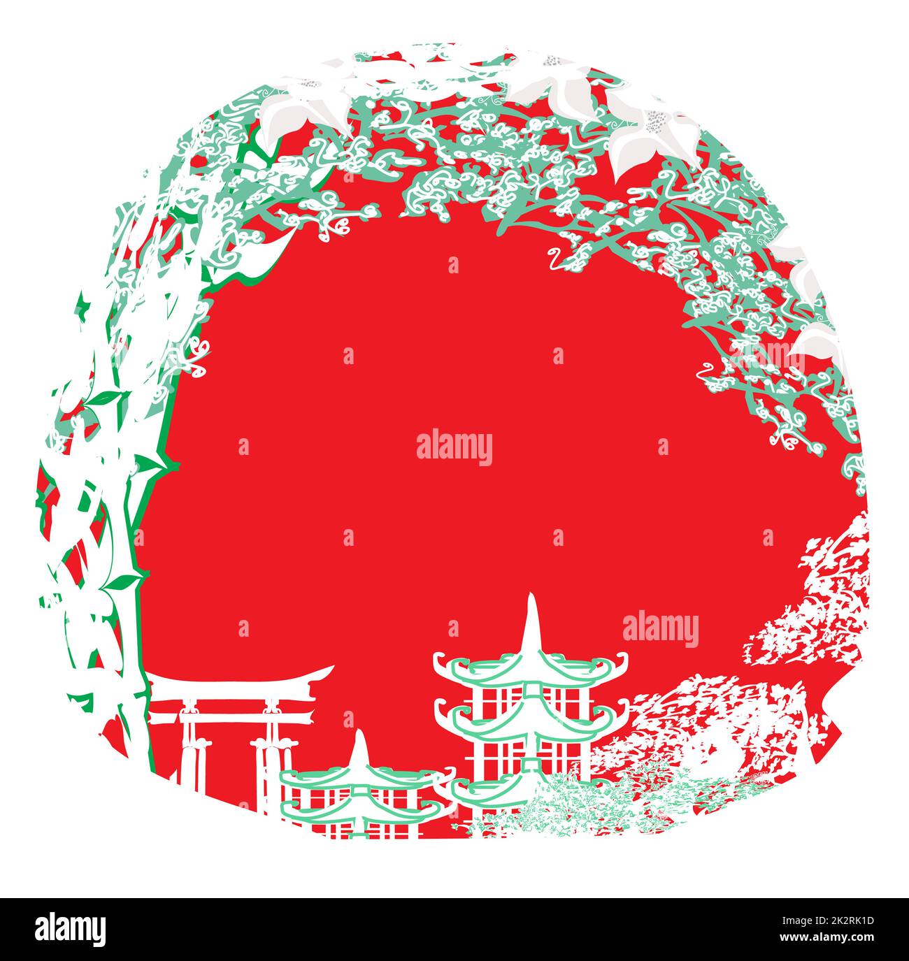 Asian landscape card Cut Out Stock Images & Pictures - Alamy