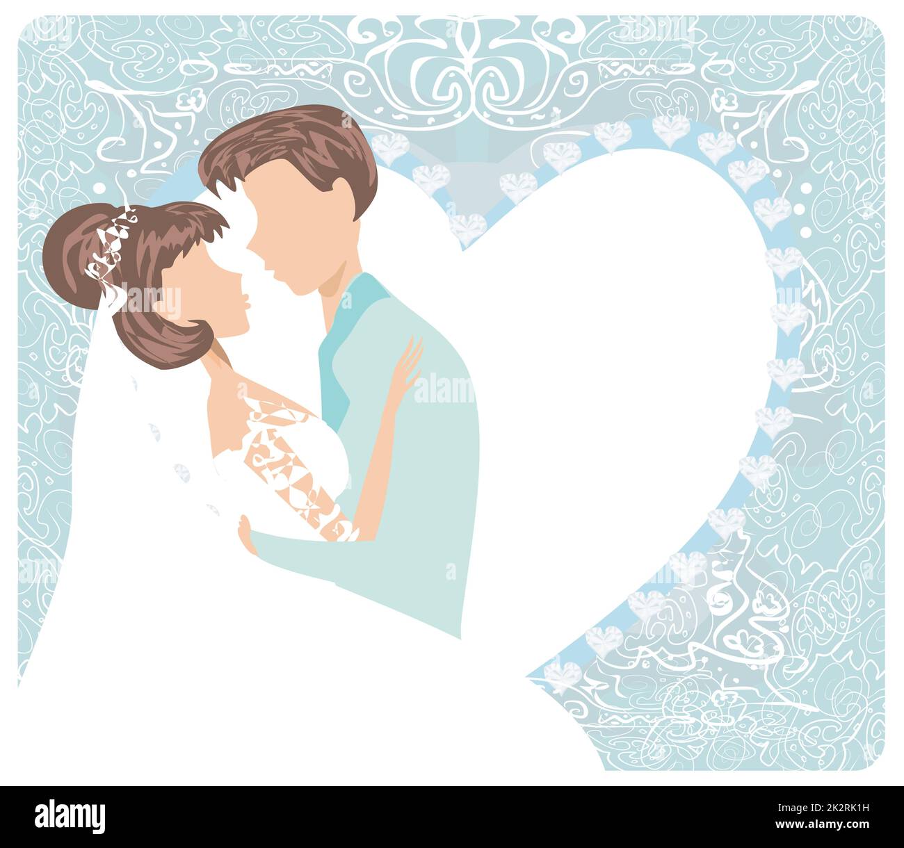 wedding couple - Stylish invitation card Stock Photo - Alamy